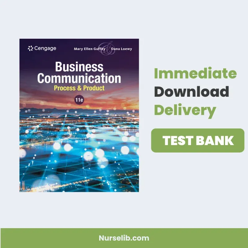Access The Business Communication Process And Product Test Bank (11th ...