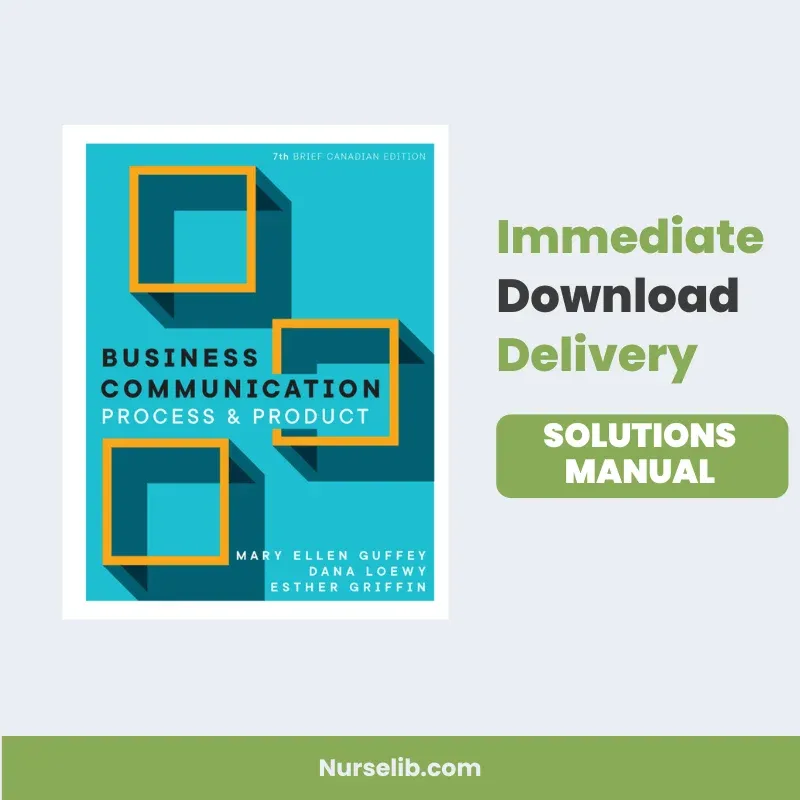 Business Communication Process And Product SOLUTION MANUAL, Brief ...