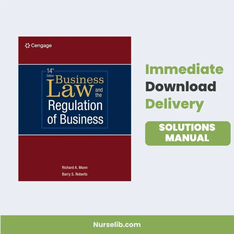 Business Law And The Regulation Of Business 14th Edition By Richard A ...