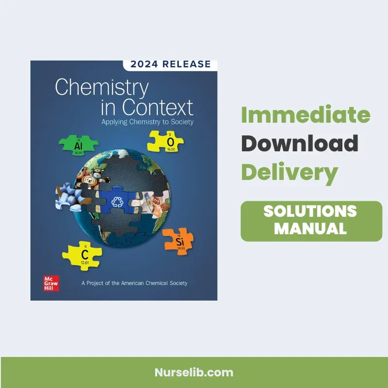 Chemistry The Science In Context SOLUTIONS MANUAL PDF 2024 By American ...