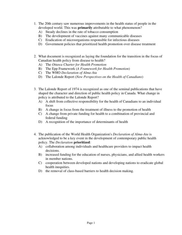 Test Bank For Canadian Community As Partner Theory & Multidisciplinary ...