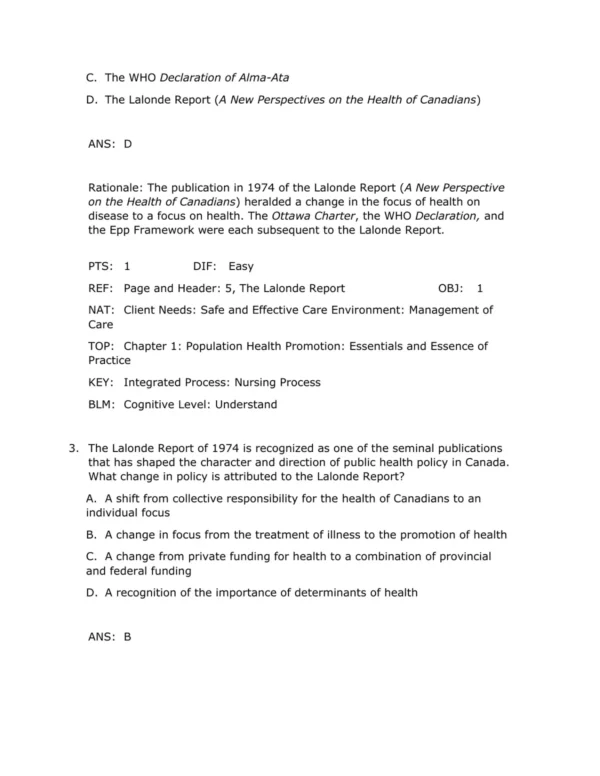 Test Bank For Canadian Community As Partner Fifth Edition Ardene Vollman