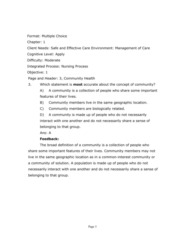 Test Bank For Community And Public Health Nursing Promoting The Public ...